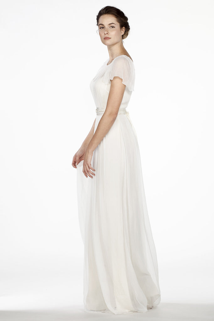 CH6300 Ethereal Wedding Dress with Flutter Sleeves – Saja Wedding